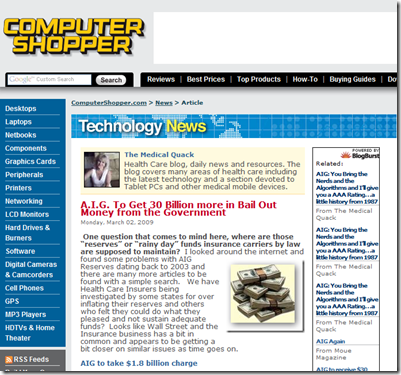 Computer Shopper/Medical Quack Blog Posts - Medical Quack